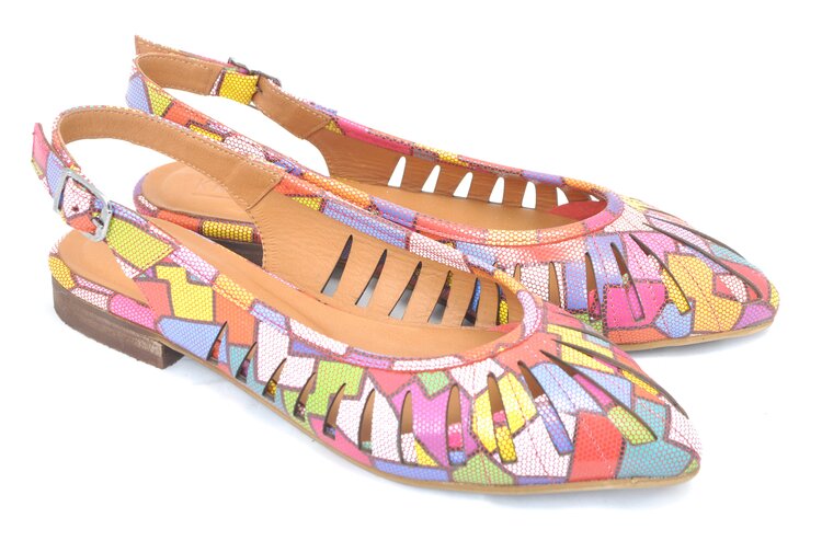 Slingback baleríny v pestrém provedení Iberius 182-611 40 | ObuvZóna.cz